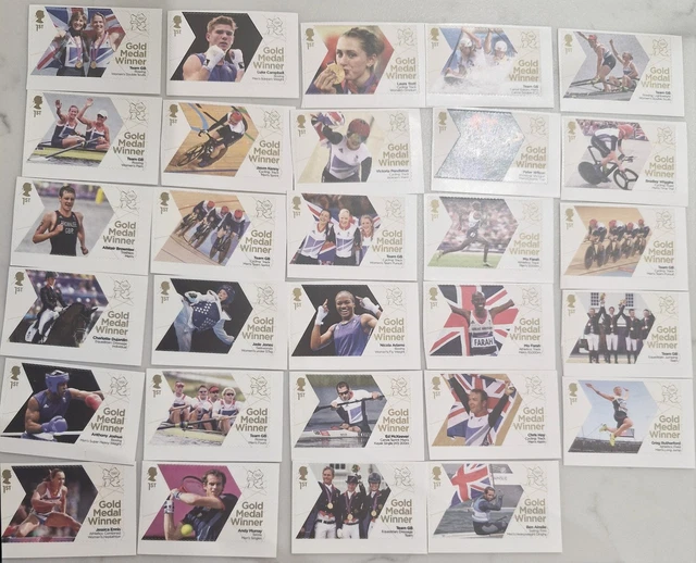 GB 2012 OLYMPICS Gold Medal Winners Stamps - Full Set of 29 1st Class £ ...