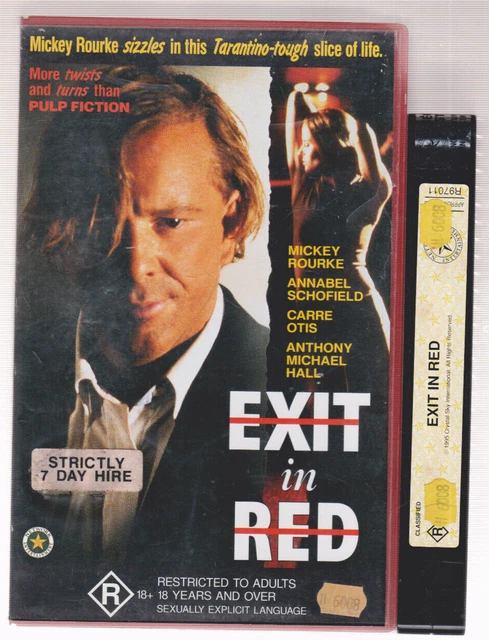 RARE VHS VIDEO Tape EXIT IN RED Ex-Rental Big Box Nerwork Rourke $10.00 - PicClick AU