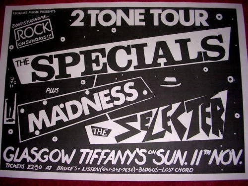 MADNESS - TWO 2 TONE TOUR 1979 - REPRO POSTER 11" x 17" SPECIALS ...