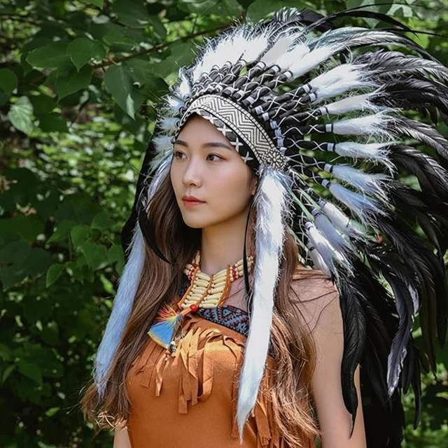 NATIVE AMERICAN INDIAN Headdress Head Accessories for Party Carnival ...