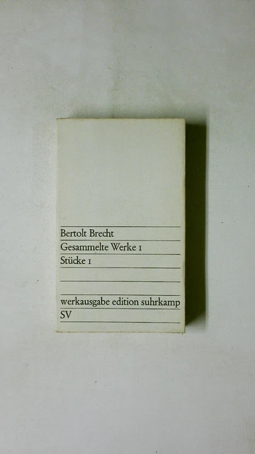 116162 BERTOLT BRECHT BRECHT, BERTOLT Gesammelte Werke Bd. 1. Stücke. 1 ...