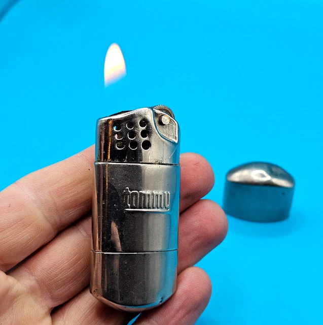 RARE VINTAGE TOMMY Chrome Plated Military Petrol Lighter in Working ...
