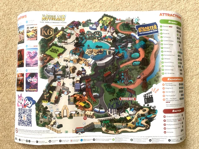 MOVIELAND THEME PARK Map 2025 - Italian Theme Park Lake Garda Kingsman ...