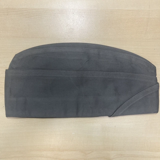 U.S MILITARY WWII Navy Halsey Grey Officers Cotton Overseas Garrison Cap £13.69 - PicClick UK