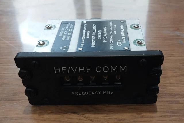 EX-MOD RAF AIRCRAFT Marconi Indicator Frequency Channel Meter Type ...