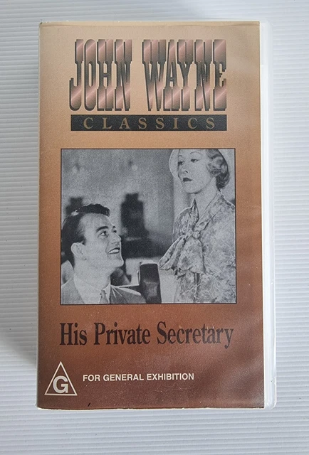 VHS, JOHN WAYNE, His Private Secretary, 1997 $1.00 - PicClick AU