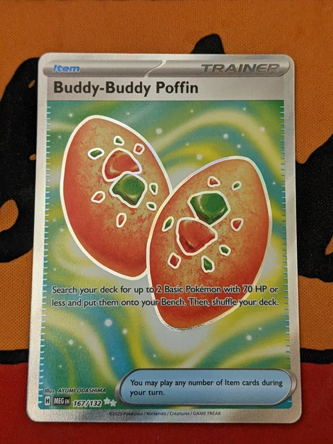 BUDDY-BUDDY POFFIN POKÉMON - Mega Evolutions - Full Art #167/132 SR $18 ...