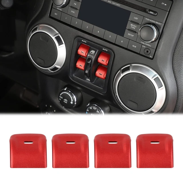 WINDOW CONTROL SWITCH Button Cover Trim Interior For Jeep Wrangler JK ...