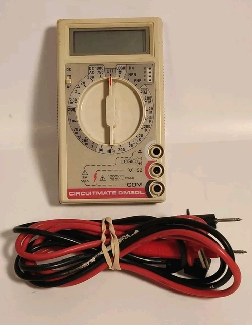 VINTAGE MULTIMETER 1987 Beckman Industrial Circuitmate DM20L Tested ...
