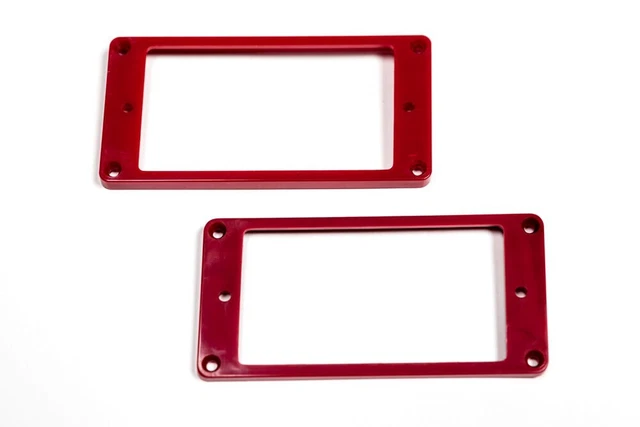 RED FLAT HUMBUCKER Pickup Frames - Red Flat Mounting Rings Set £4.20 ...