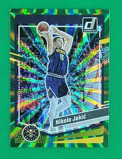 NUGGETS LASER VERT Holo Denver Nikola Jokic 2023-24 Panini Donruss #58 ...