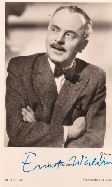 ORIGINAL PHOTOGRAPH CARD of German actor Ernst Waldow with AUTOGRAPH £ ...