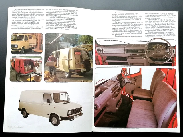 1984 FREIGHT ROVER SHERPA 2.0-2.8 tonnes Brochure inc Van Combi Leisure ...