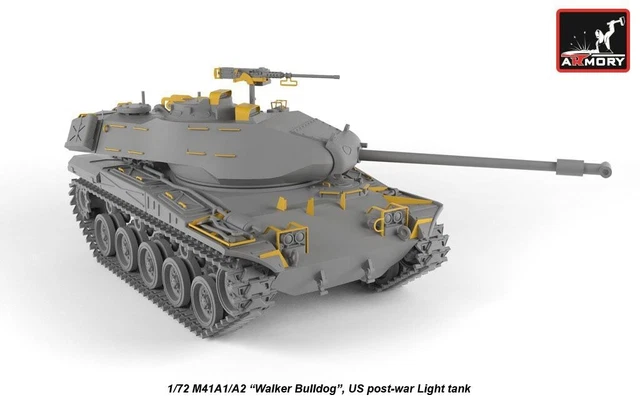 ARMORY MODELS AR72412 Scale 1/72 M41A1/A2 Walker Bulldog US post-war ...