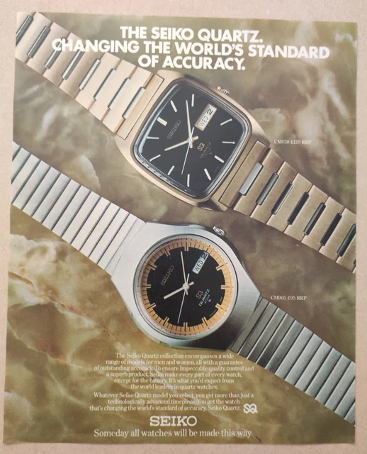 SEIKO QUARTZ WATCHES Original UK Press Advert 1975 £5.91 - PicClick UK