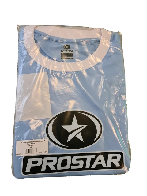 16 PROSTAR FOOTBALL shirts joblot.light blue & white. brand new size xl ...
