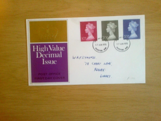 FIRST DAY COVER High Value Decimal Issue June 1970 £2.00 - PicClick UK