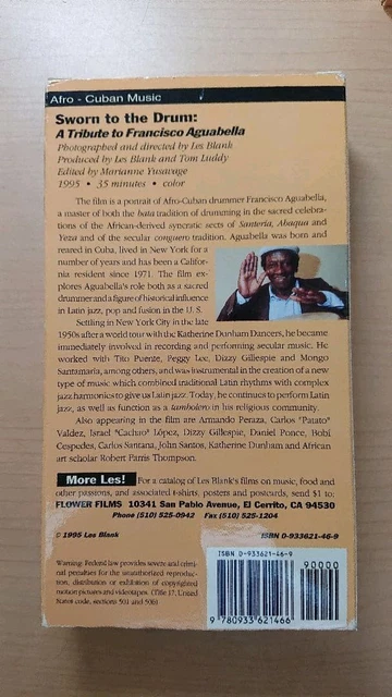 FRANCISCO AGUAVELLA SWOON to the Drum VHS Music DVD Slightly Damaged £ ...