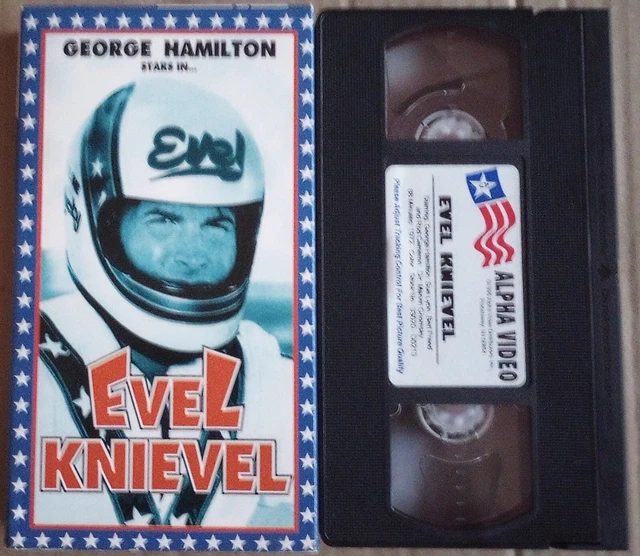 EVEL KNIEVEL VHS Alpha Video George Hamilton 1972 Movie 1996 Release £9 ...