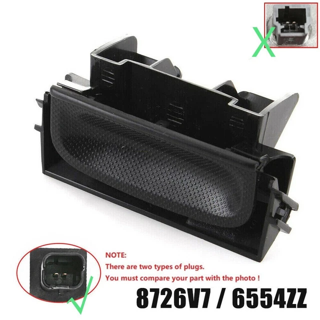 POIGNÉE DE COFFRE de hayon 8726V7 connecteur rond noir poignée de ...