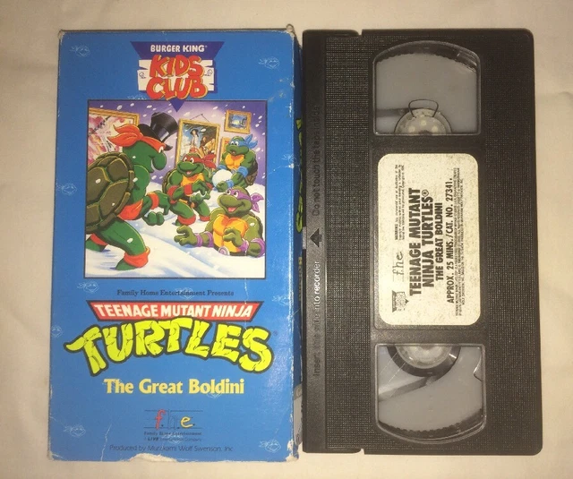 TEENAGE MUTANT NINJA Turtles: The Great Boldini (VHS) Burger King Kids ...