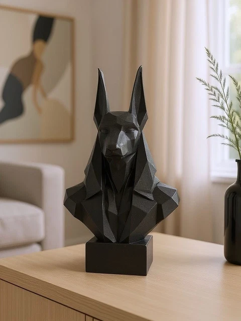 LOW POLY ANUBIS Bust Statue Ancient Egyptian Figurine £12.94 - PicClick UK