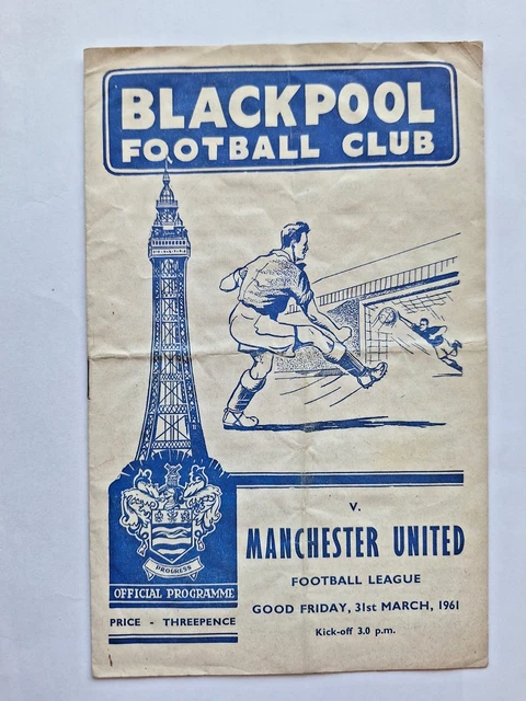 BLACKPOOL V MANCHESTER United Season 1960-61 Football Programme £2.24 ...
