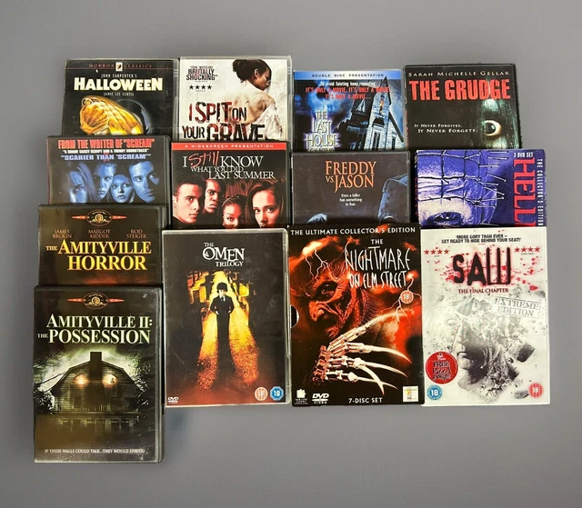 ICONIC HORROR MOVIE Dvd Bundle £14.99 - PicClick UK