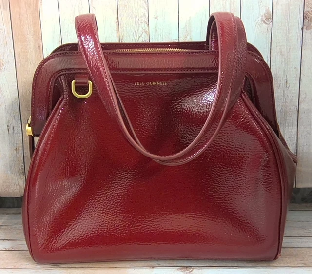 WOMEN'S LULU GUINNESS Paula Red Top Handled Handbag - CG R08 £8.50 ...