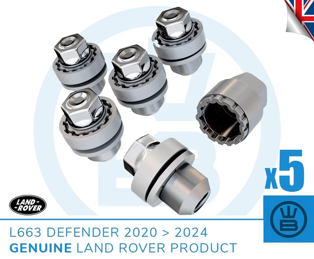 LAND ROVER DEFENDER 110 2020-2024 alloy wheel lock nuts genuine LR set ...