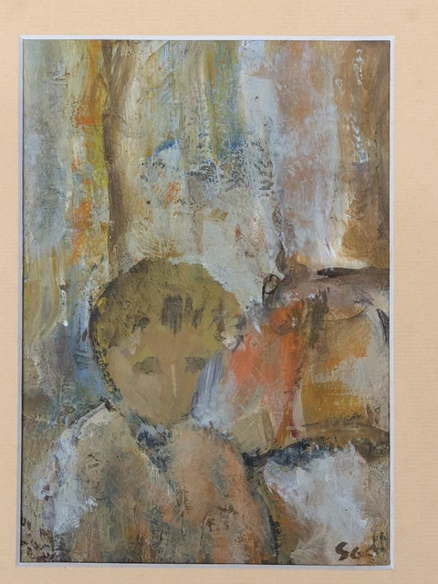 ABSTRACT EXPRESSIONIST ORIGINAL oil painting by Robert Sadler 1909–2001 ...