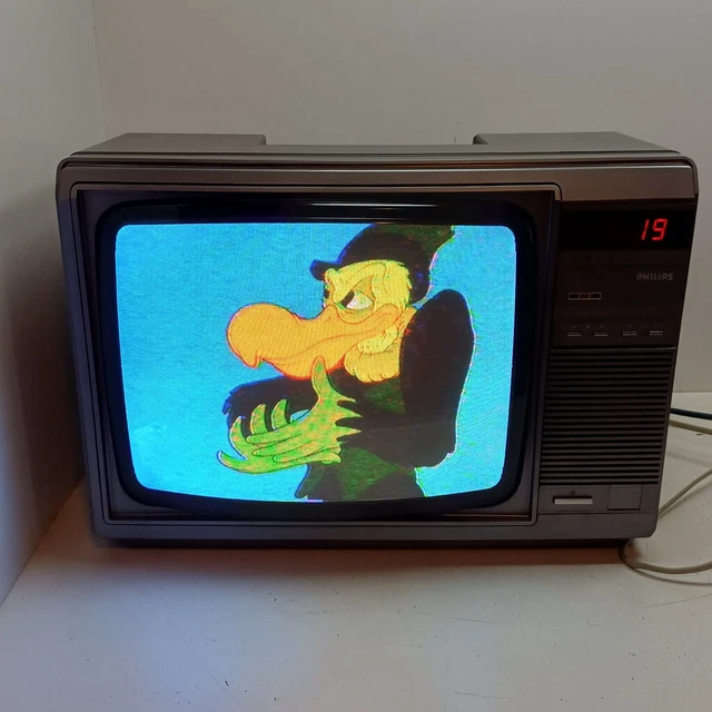 PHILIPS 14CT2206 /20S Vintage Color Television CRT TESTED RF-in ONLY 14 ...