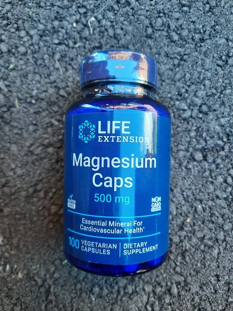 LIFE EXTENSION MAGNESIUM 500 mg 100 Vegetarian Capsules £1.16 - PicClick UK