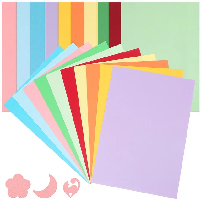 100 SHEETS HEAVY Colored Paper Cardstock Construction Paper A4 Size ...