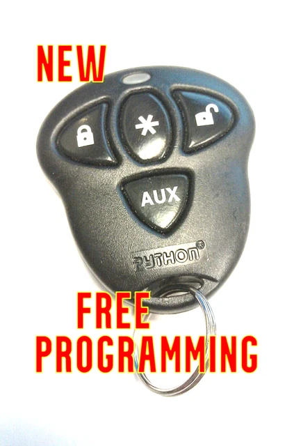 NEW PYTHON BLACK Keyless Remote Start Fob Clicker Alarm Ezsdei474P Rpn ...
