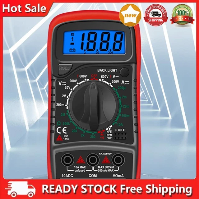 PORTABLE DIGITAL MULTIMETER LCD Backlight Display Multifunctional ...