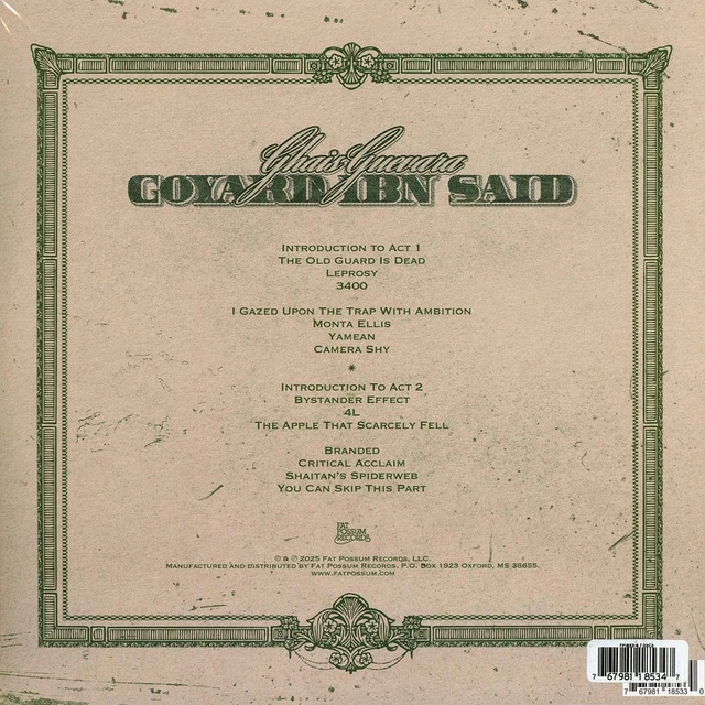 GHAIS GUEVARA - Goyard Ibn Said (Vinyl 2LP - 2025 - US - Original) £41. ...