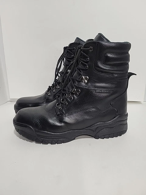 HY-TEST BY WOLVERINE Black Leather Steel Toe Work Mens 10.5 W Boots £44 ...