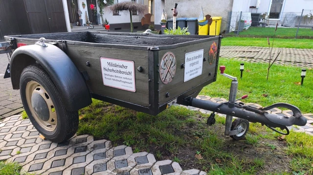 OLDTIMER PKW-ANHÄNGER 600 kg , Bj. 1955 , TÜV neu inkl. Oldtimer Reifen + Felgen EUR 7,50 ...