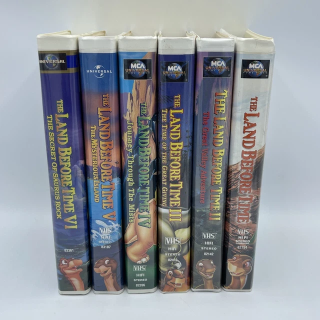 THE LAND BEFORE Time 1-6 VHS Bundle Collection, Rare Nostalgic Set £39. ...