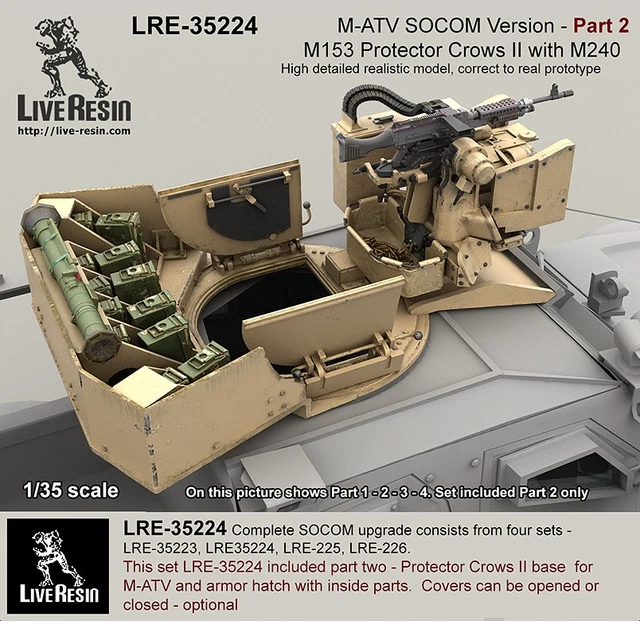 LIVE RESIN 1/35 M-ATV SOCOM Version Upgrade Set Pt.2 - Protector Crows ...