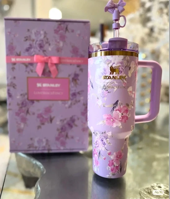 STANLEY X LOVE Shack Fancy Quencher 40oz Tumbler-Rosa Beaux Purple Free ...