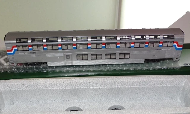 KATO AMTRAK SUPERLINER Phase3 Lounge car 33010 HO Scale Train Used F/S ...