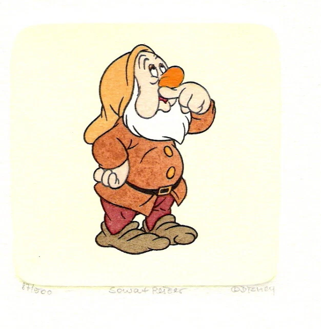 WALT DISNEY SNOW White & The Seven Dwarfs 'Sneezy' Hand Painted Ltd/Ed ...