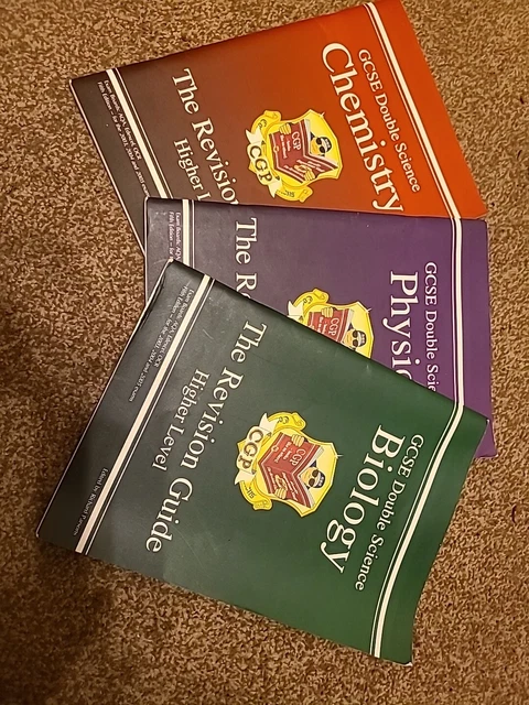 GCSE DOUBLE SCIENCE Revision Guides-Higher Level x3 Biology, Physics ...