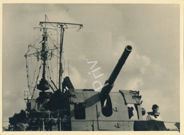 FOTO WW2 MILITARY navy Kriegsmarine M38 Boat Geschütz Soldaten solders ...