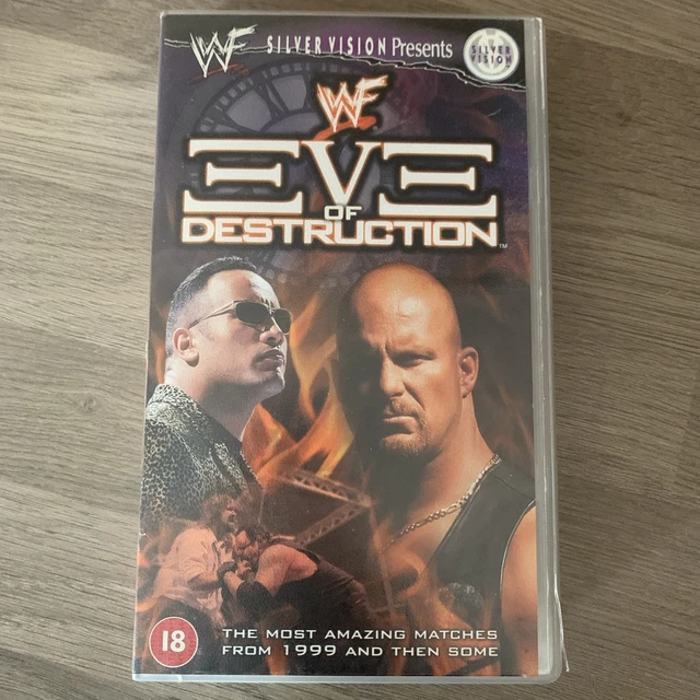 VINTAGE WWF EVE Of Destruction Ppv VHS WWE Wrestling Silver Vision £11. ...