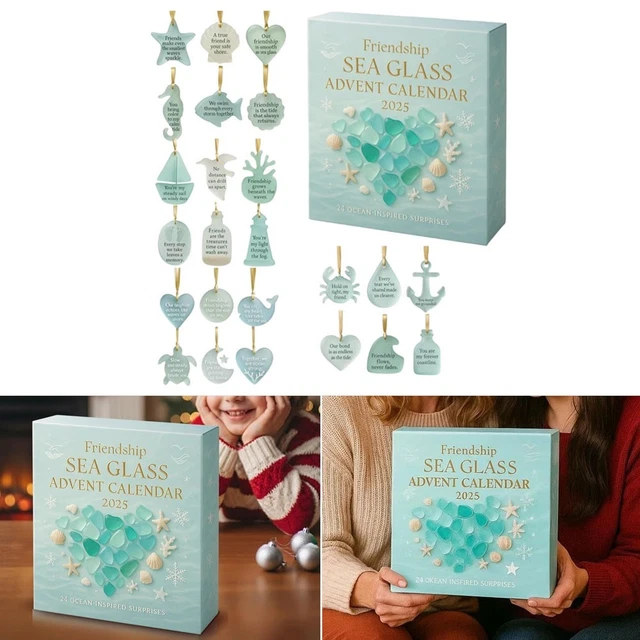 2025 ADVENT CALENDAR For Friendship Sea Glass Theme 24 Day Countdown ...