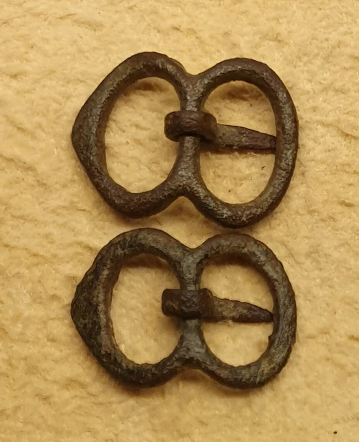 PAIR OF ORIGINAL Post Medieval Shoe Buckles 1500's -1650 AD 16th/17th ...