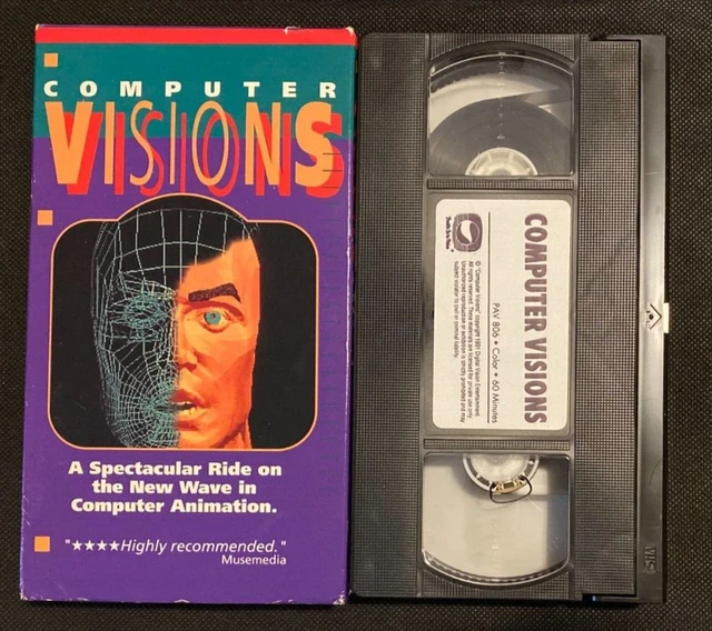 VHS COMPUTER VISIONS early computer animation 1991 90's art £12.91 ...